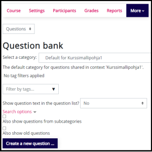 Question bank and Quiz activity - Moodle