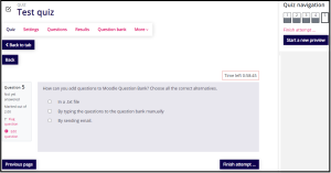 Question bank and Quiz activity - Moodle